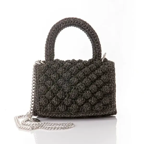 SPEIRA Mini Bubble With Knitted Handle Glitter - Black