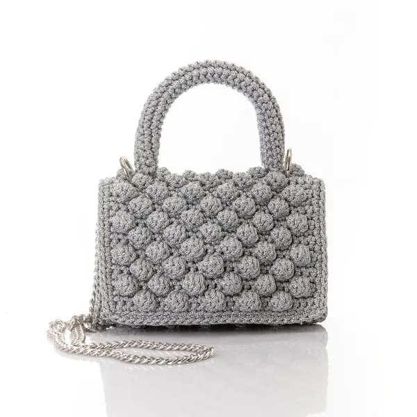 SPEIRA Mini Bubble With Knitted Handle Glitter - Silver