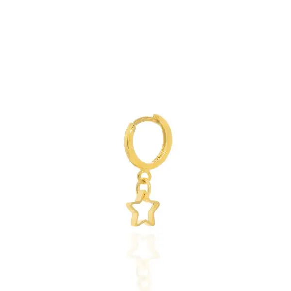 C.J.M Single Star Earring - Gold