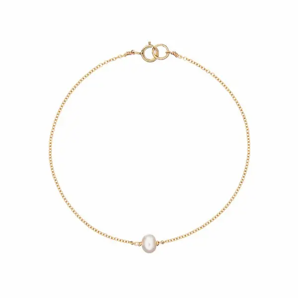 LILY & ROO Single Pearl Bracelet - Gold