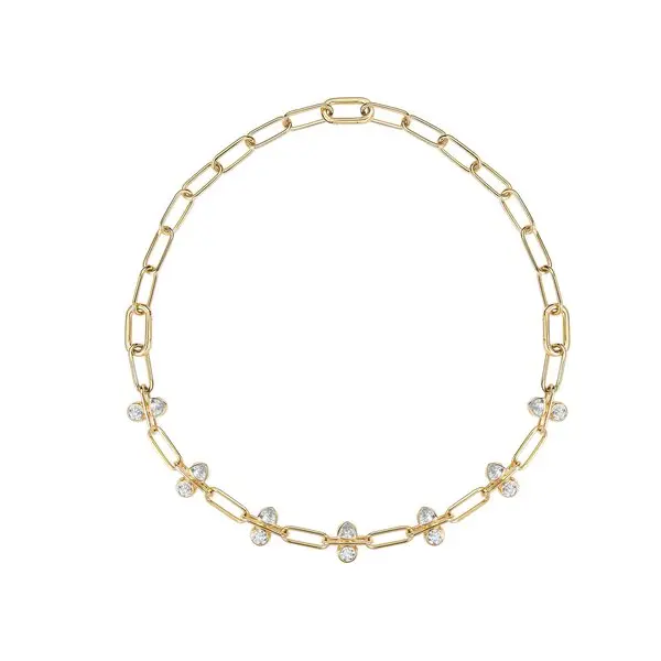 Arte Madrid Toggle Kaleidoscopic Link Necklace & Bracelet - White