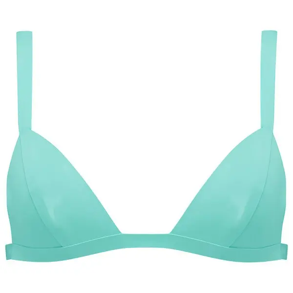 ELISSA POPPY Latex Triangle Bra Jade - Green