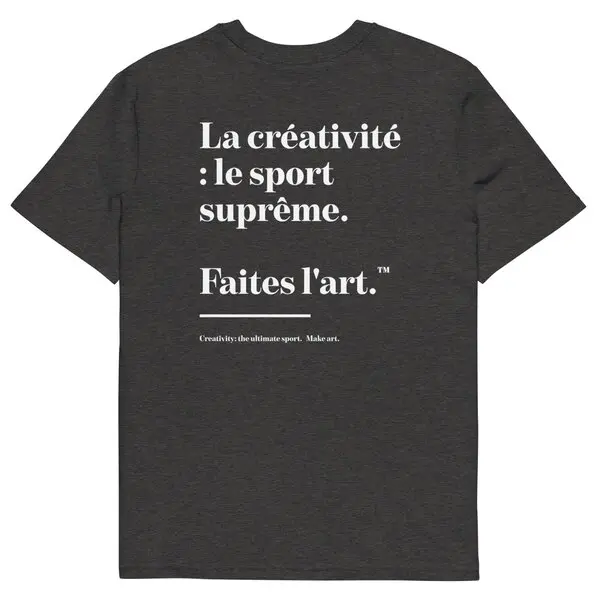 ANCHOR & CREW Heather Make Art Creative Standard Organic Cotton T-shirt - Black