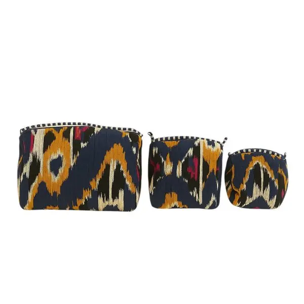 CYC Ikat Velvet Three Piece Travel Set - Black