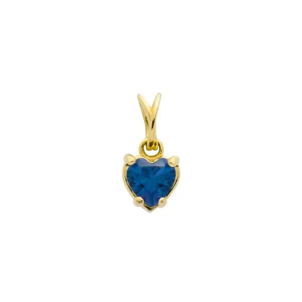 BELINDA JEWELZ Blue / Gold Blue Sapphire Heart Charm - Blue/gold