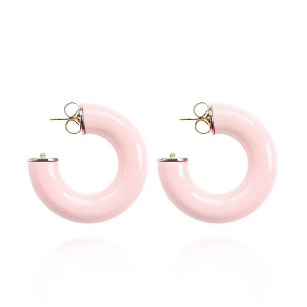 SAULE LABEL Alba Hoops In Ballet - Pink