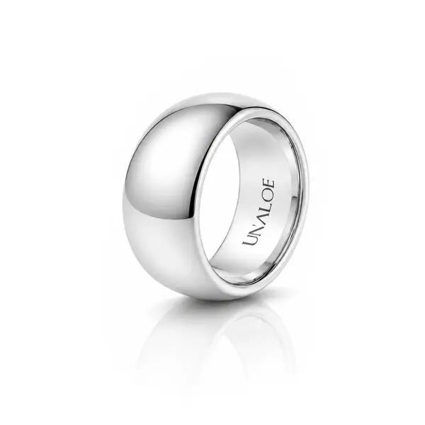 UNALOE Domed Sterling Band 's Pure And Refined - Silver