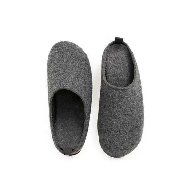 PRETTY YOU Mister You Jamie Mule Slippers In Charcoal - Grey