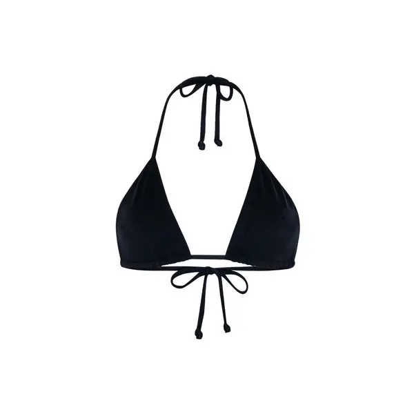 CHAUDE SWIMWEAR Toni Triangle String Top Onyx - Black