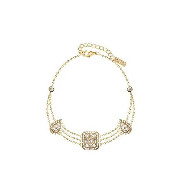 ADRIANA PAPPAS DESIGNS Chained Crystal Bracelet - Gold