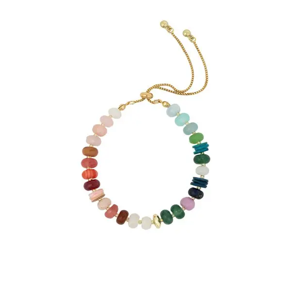 Saachi Multicolor Beaded Multi Bracelet - Yellow