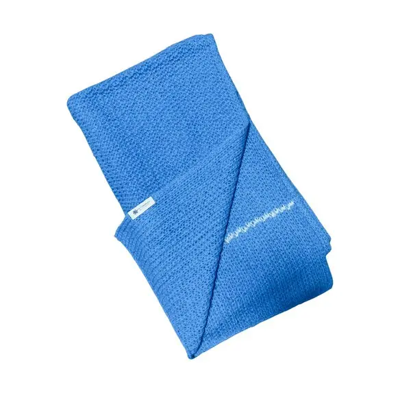 HERITAGEMODA Cobalt Handmade Baby Alpaca Ski Scarf - Blue