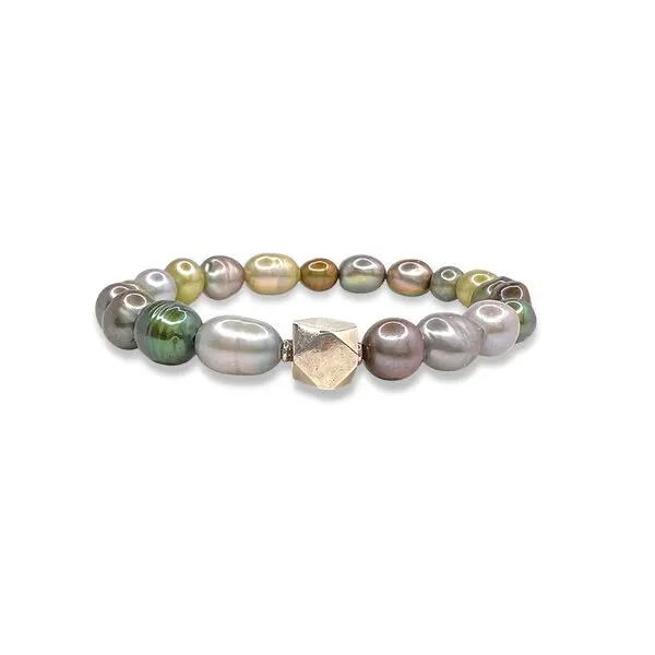 JAREDJAMIN Seabed Pebble Stretch Bracelet - Grey