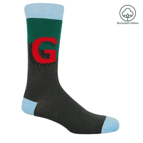 PEPER HAROW - MADE IN ENGLAND Alphabet ’s Socks – G - Grey