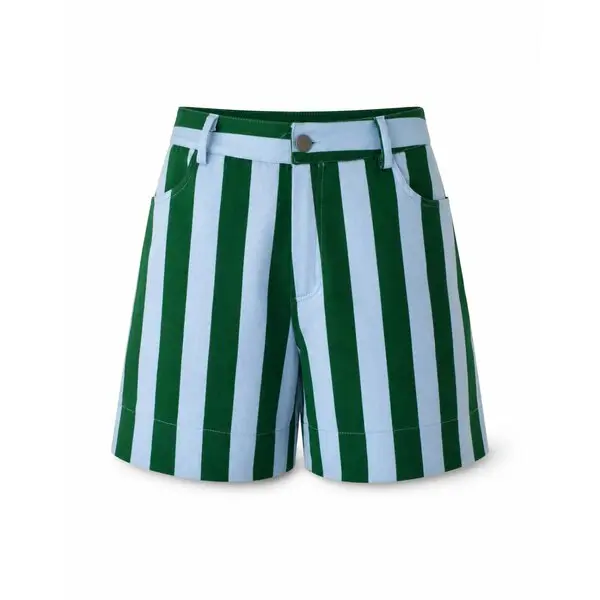 Mind Traveler Gala Green And Light Shorts - Blue