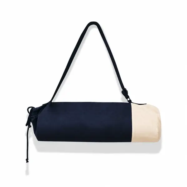 KEDGEREE DESIGN Cotton Yoga Bag With Adjustable Strap Navy - Blue