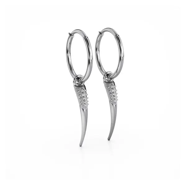 LINDA FIORE Horn Earrings Sterling - Silver