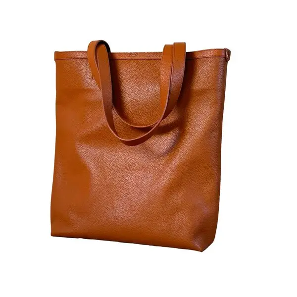 GODI. Orange / Brown The Ivy Handmade Everyday Tote Bag Rust - Orange/brown