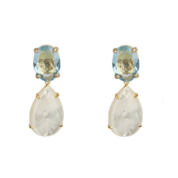 Bounkit Angelina Earrings Quartz - Blue