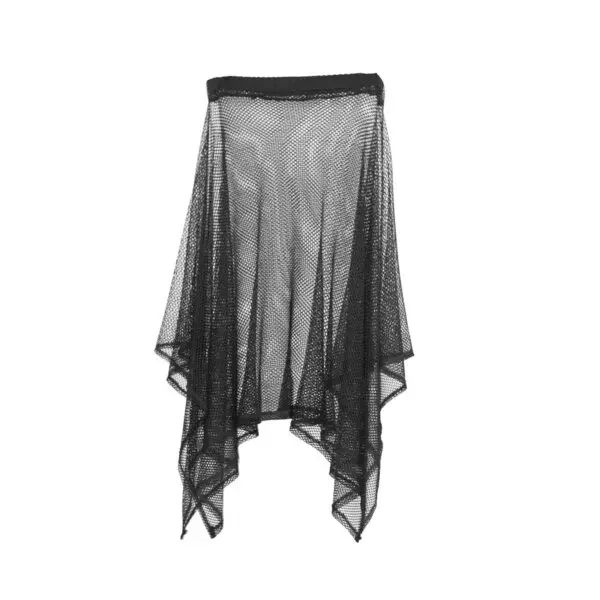 LAURA DAILI Shadow Layer Mesh Skirt - Black