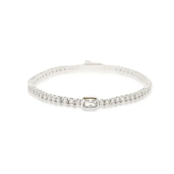 VIEA Malvi Tennis Chain Bracelet Point Five - Silver