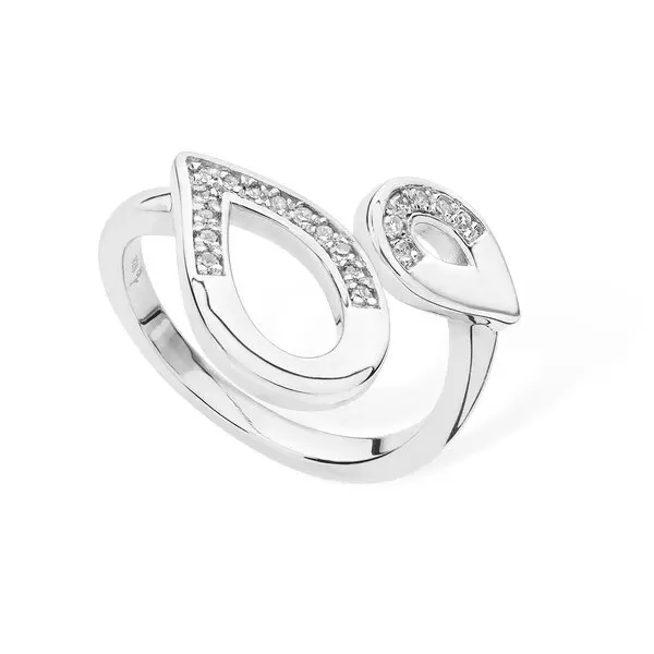 LUCY QUARTERMAINE Melting Diamond Ring - Silver