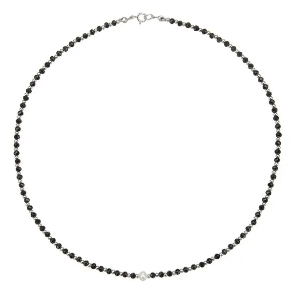LILY & ROO Spinel Gemstone Choker - Silver