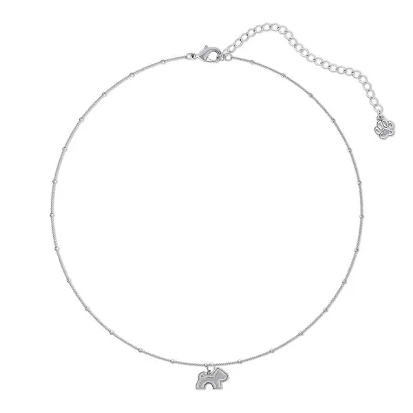 CLOUD HAVEN Mini Dainty Logo Pendant Necklace - Silver