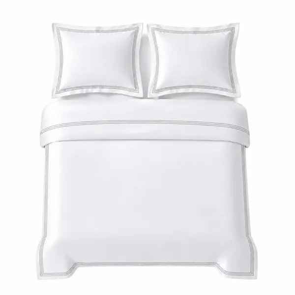 PURE PARIMA Triple Luxe Sateen Duvet Cover Set- Nickel