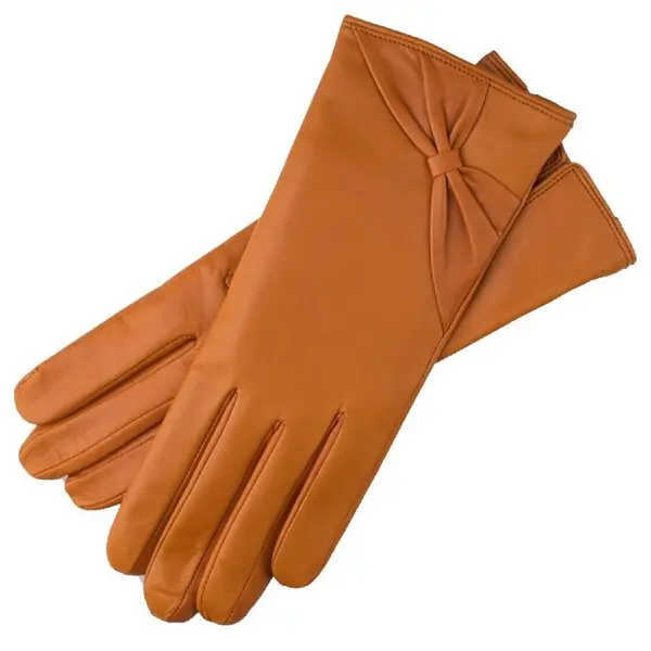 1861 GLOVE MANUFACTORY Vittoria Leather Gloves In Camel - Brown