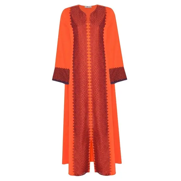 BOCAN COUTURE Cletine Silk Zippered Dress - Orange
