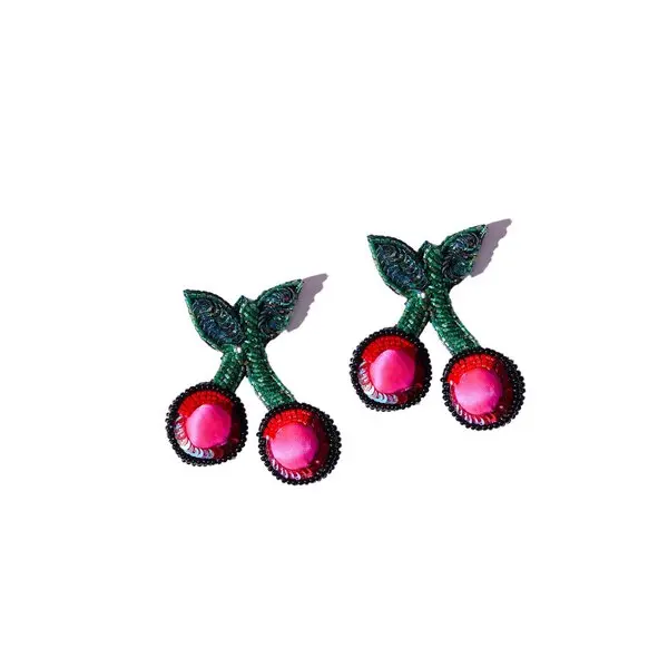 SIMITRI Cherry Earrings