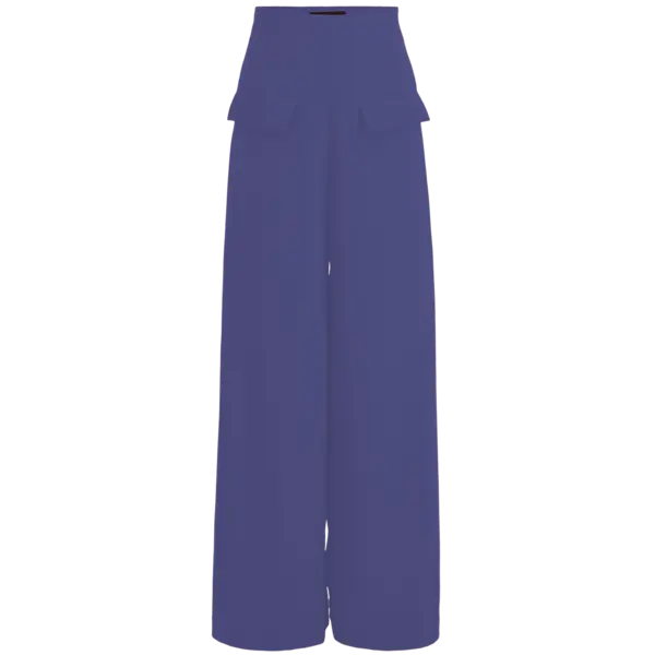 Layo G Stretch Wide-leg Dress Pants — Ocean - Blue