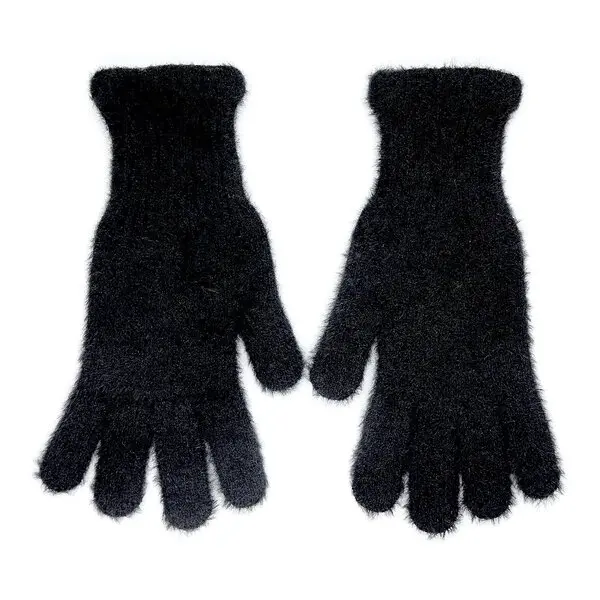 MAISON BOGOMIL Feather-knit Gloves - Black
