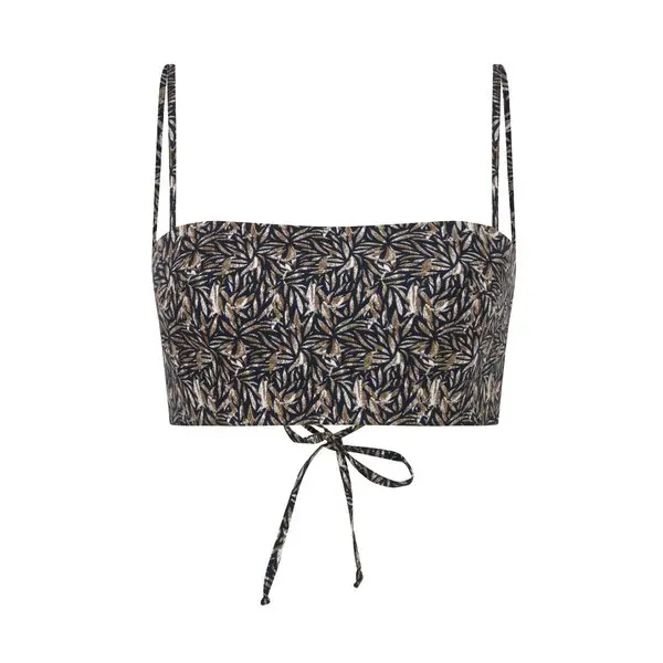 NAZLI CEREN Lalia Printed Cotton Top - Brown