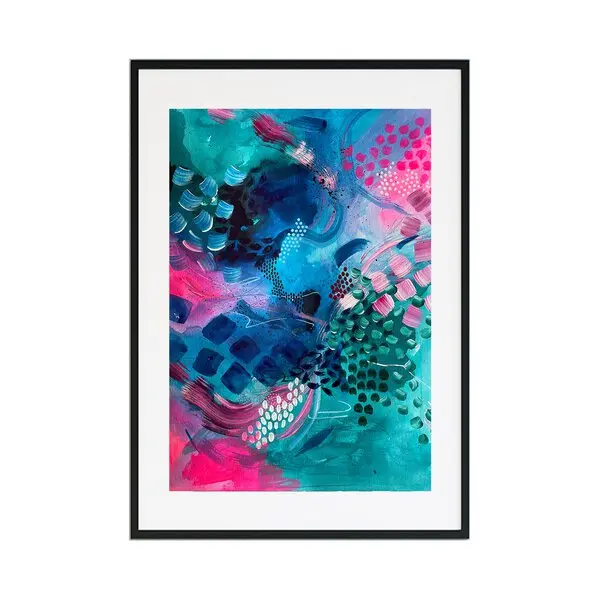 Jessica Slack Studio Fever Dream High Abstract Print - Blue