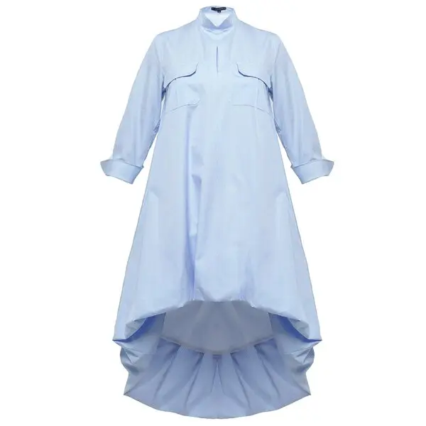 METAMORPHOZA High-low Shirt Dress - Blue