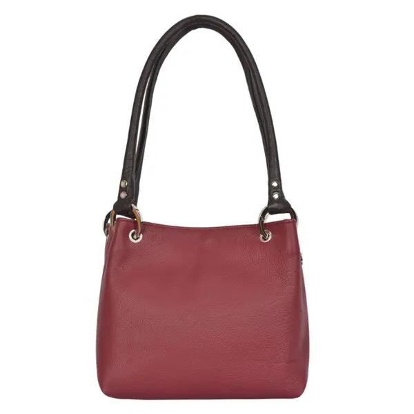 OWEN BARRY Shoulder Bag Malbec Pepsi Leather - Red