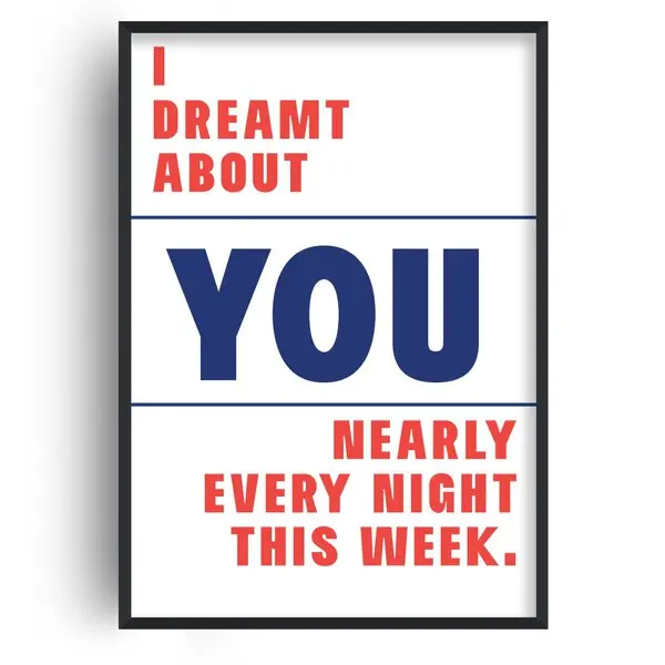 FANCLUB Blue / Red I Dreamt About You Giclée Art Print A2 - Blue/red