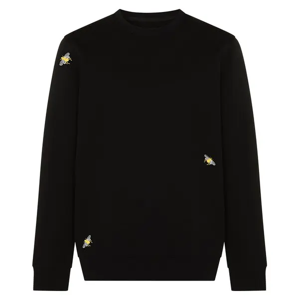 INGMARSON Bee Embroidered Sweatshirt - Black