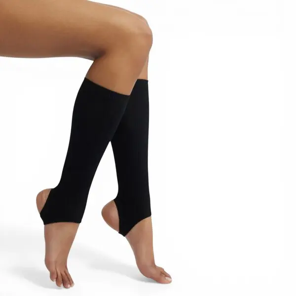 HIGH HEEL JUNGLE BY KATHRYN EISMAN Marnie Opaque Stirrup Socks - Black