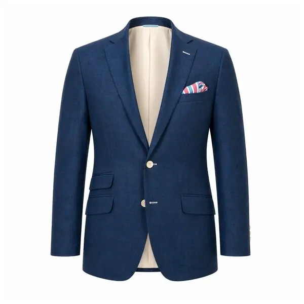 KOY CLOTHING Royal Blazer Linen, Wool & Silk - Blue