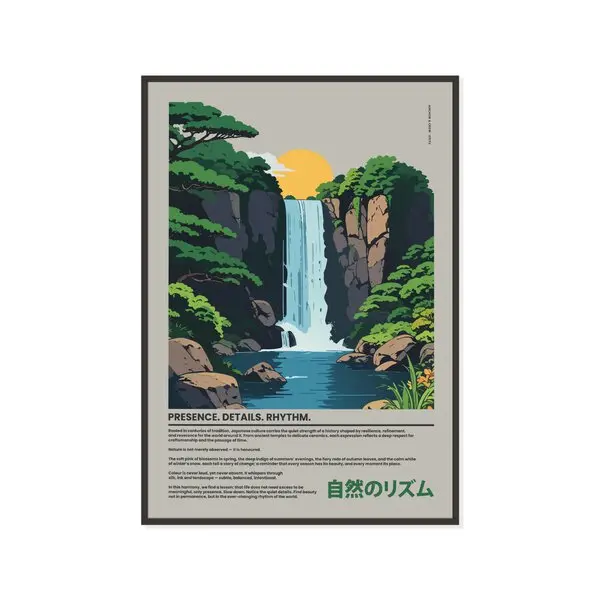 ANCHOR & CREW Two Japan Presence & Rhythm Matte Art Print - White