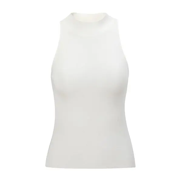 NUAJE NUAJE May Halterneck Wool And Silk Knit Tank - White