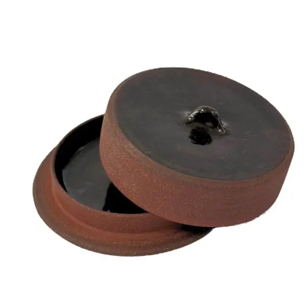CLAY AND LIMES Hearth Handmade Ceramic Butter Dish - Red
