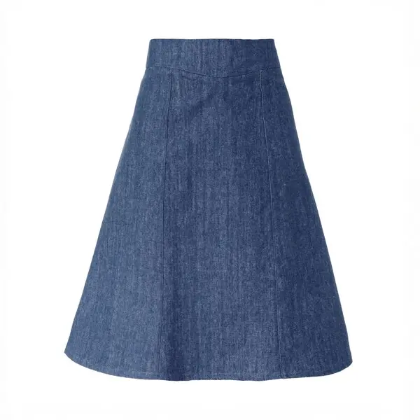 ITALIA A COLLECTION Denim Flare Skirt - Blue