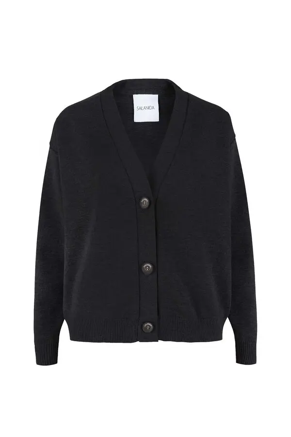 SALANIDA Bene Merino Cardigan - Black