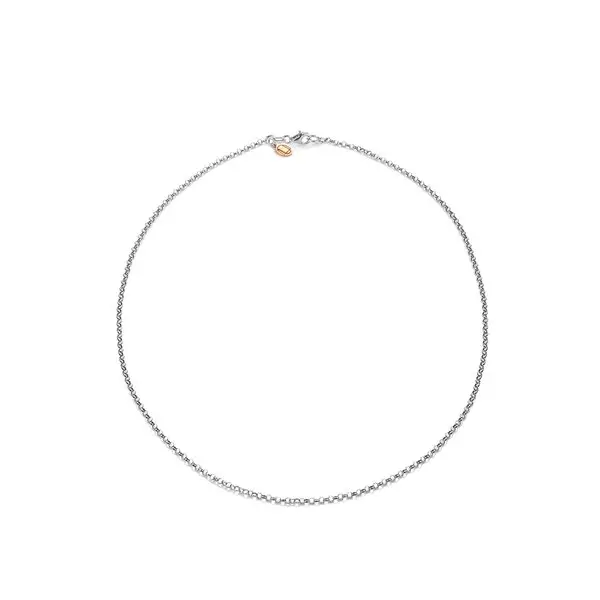 UNALOE Luminous Sterling Fine Chain Necklace – Elegant Minimalist Jewelry - Silver