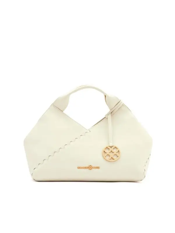 ORANGE CUBE Fortune Cookie Mini Tote Pearl - White