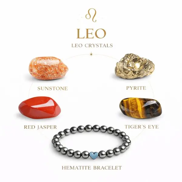 MINERALGEMS ✩ STUDIO Leo Zodiac Crystal Box - Orange/red